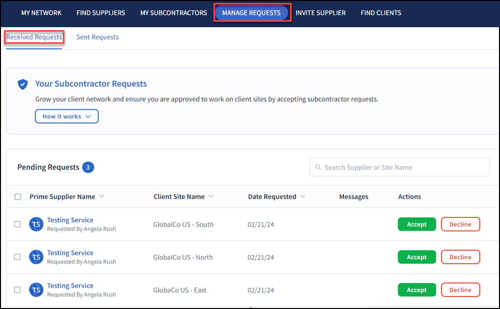 Subcontractor Management | Connect | Prime Suppliers