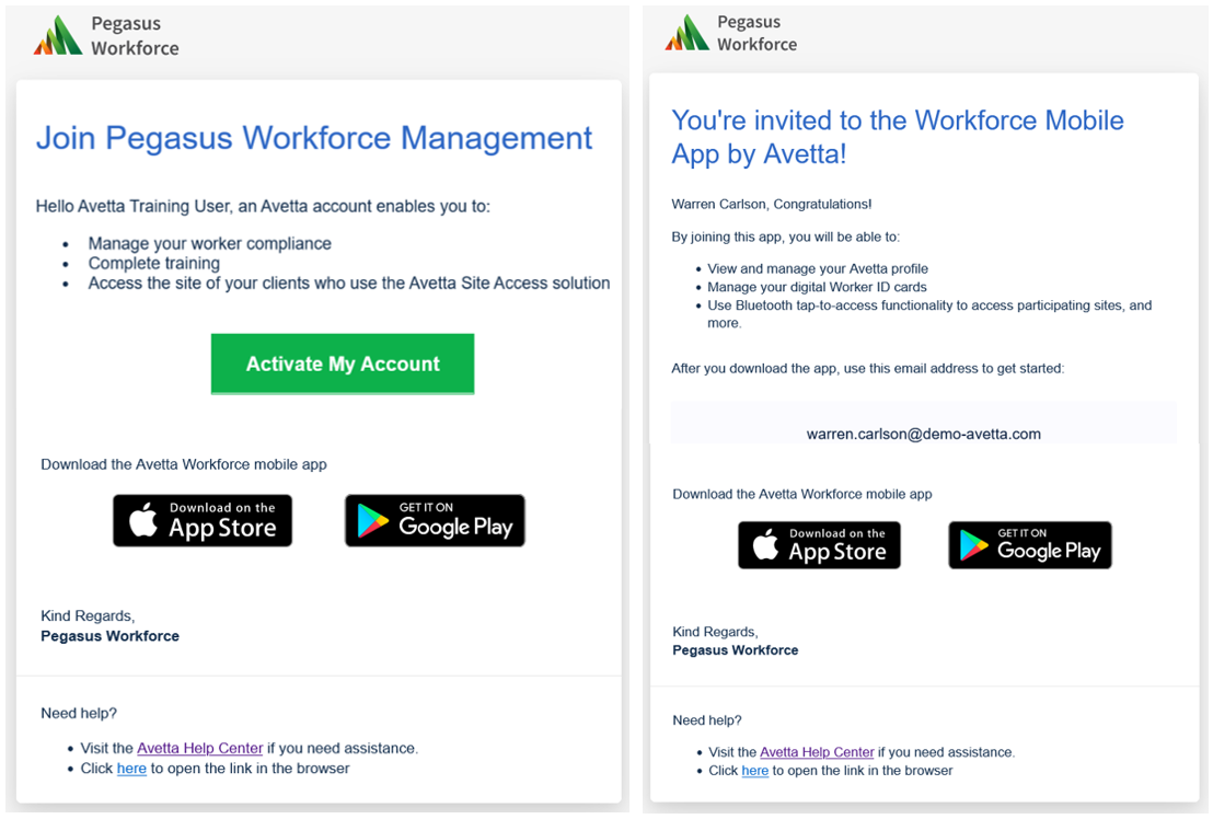 Workforce Management | Account Invitation