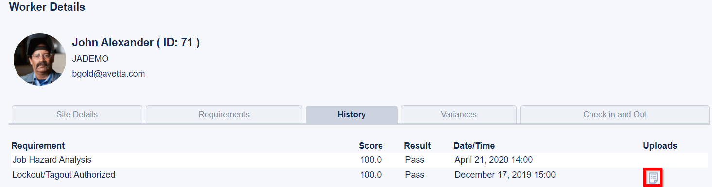 Viewing worker documents | Worker Management