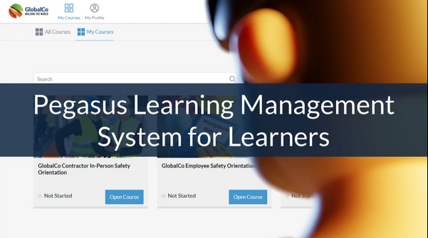 Pegasus Learning Management System | Workforce Management | Supplier Admin